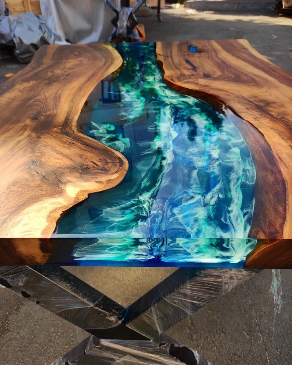 Table chakra - Table resine epoxy